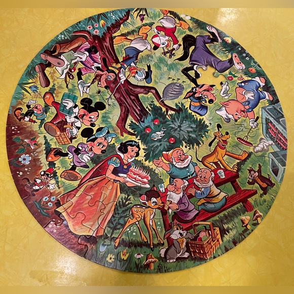 Disney | Toys | Walt Disney Picture Puzzle In The Round With Missing ...